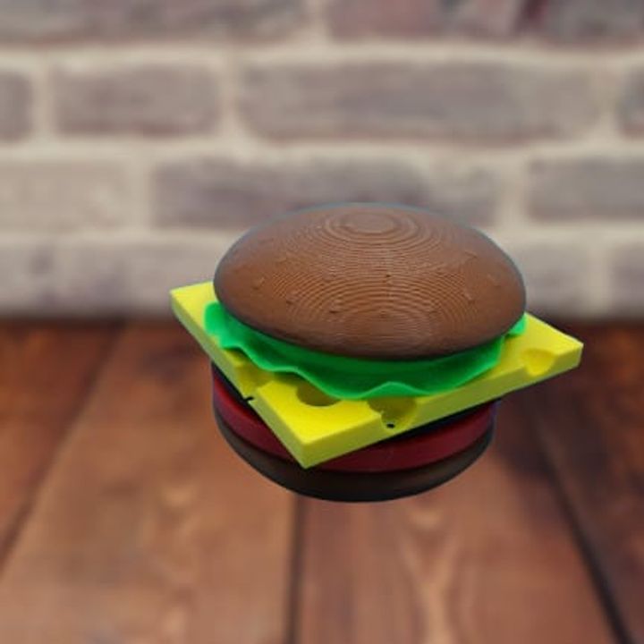 3D Printable Burger Coaster/Play Food Set by Brianna N.
