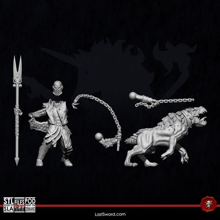 3D Printable Beastmaster and Beast by LastSword Miniatures