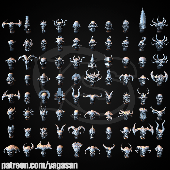 3D Printable Random DND Heads KitBASH Pack by Yaga San