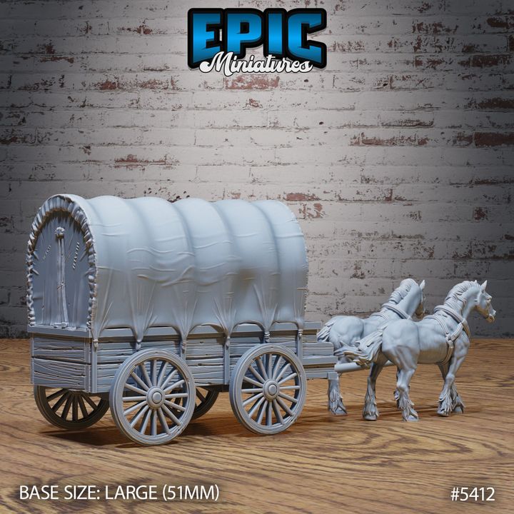 3D Printable Mimic Horse Wagon / Covering Carriage Creature / Carrier ...