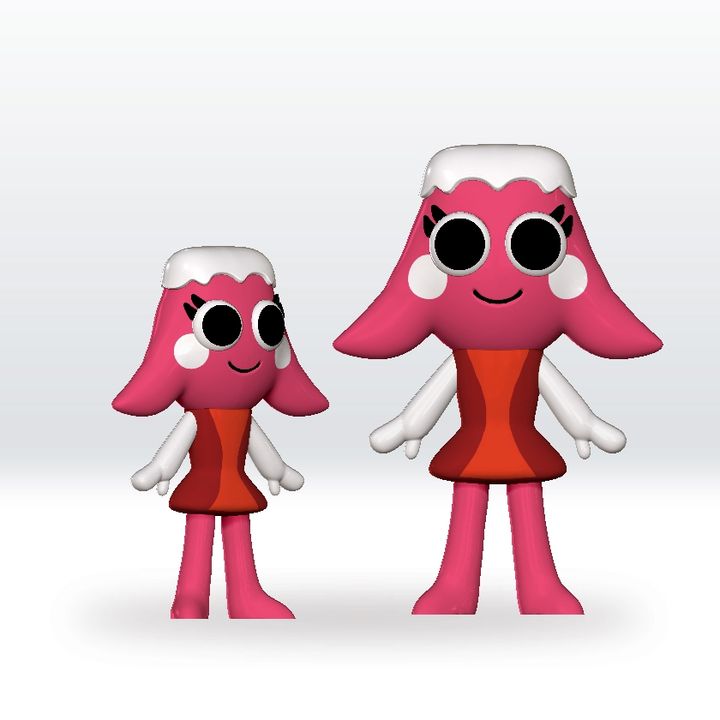 3D Printable Brightney STL 3D Model Dandys World STL 3D Fanart by FNFLab