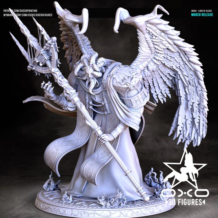 3D Printable Lord Of Blood Tabletop Miniature by OXO3D Figures