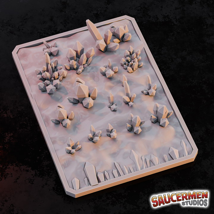 3D Printable Texture / Practice Palette: Glowing Crystals by Saucermen ...