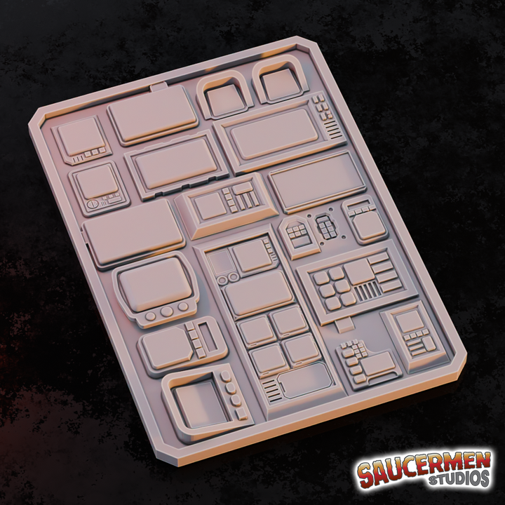 3D Printable Texture / Practice Palette: TVs & screens by Saucermen Studios