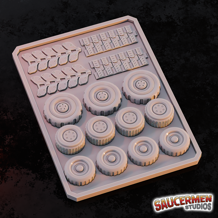 3D Printable Texture / Practice Palette: Tyres N' Tracks by Saucermen ...