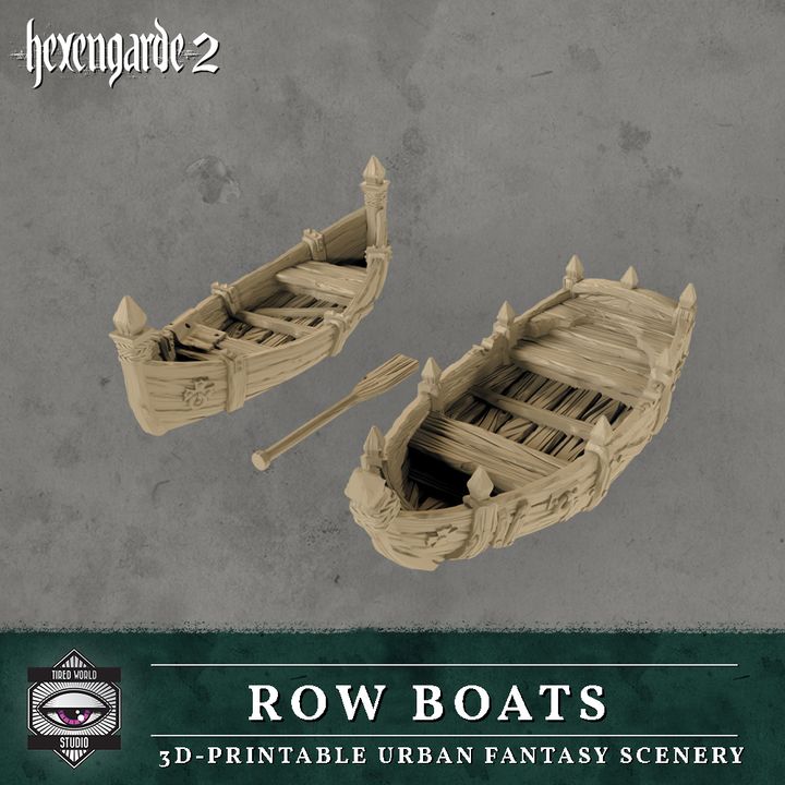 3D Printable Row Boats by Tired World Studio