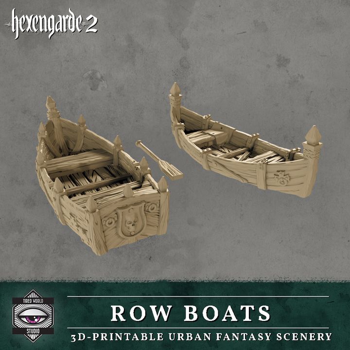 3D Printable Row Boats by Tired World Studio