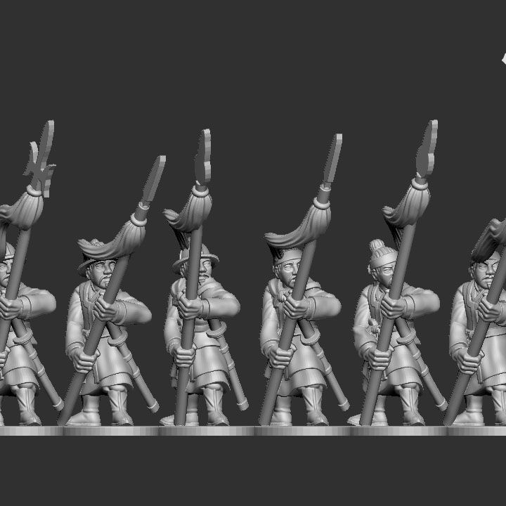 3D Printable 10mm Goryeo State Spear Foot by Ten Kingdoms Miniatures