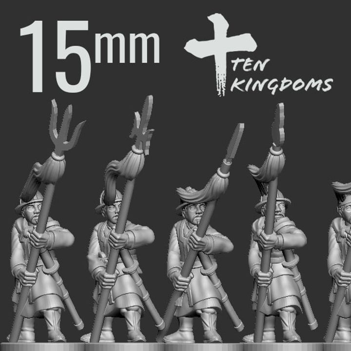 3D Printable 15mm Goryeo State Spear Foot by Ten Kingdoms Miniatures