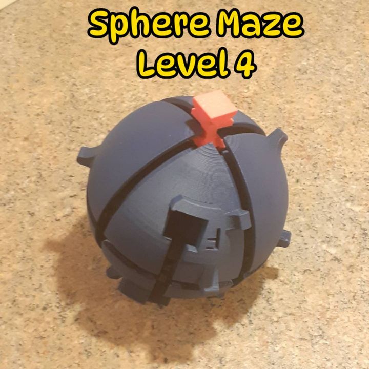 3D Printable Sphere Maze Level 4 by Mazetropolis