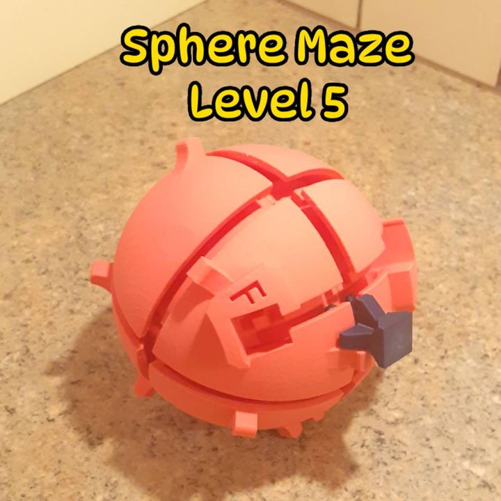 3D Printable Sphere Maze Level 5 by Mazetropolis