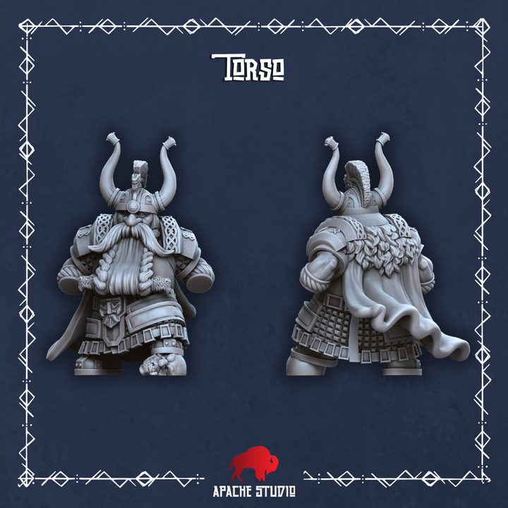 3D Printable Forgeborn Clan: Lord (dwarf unit) by Apache-Studio