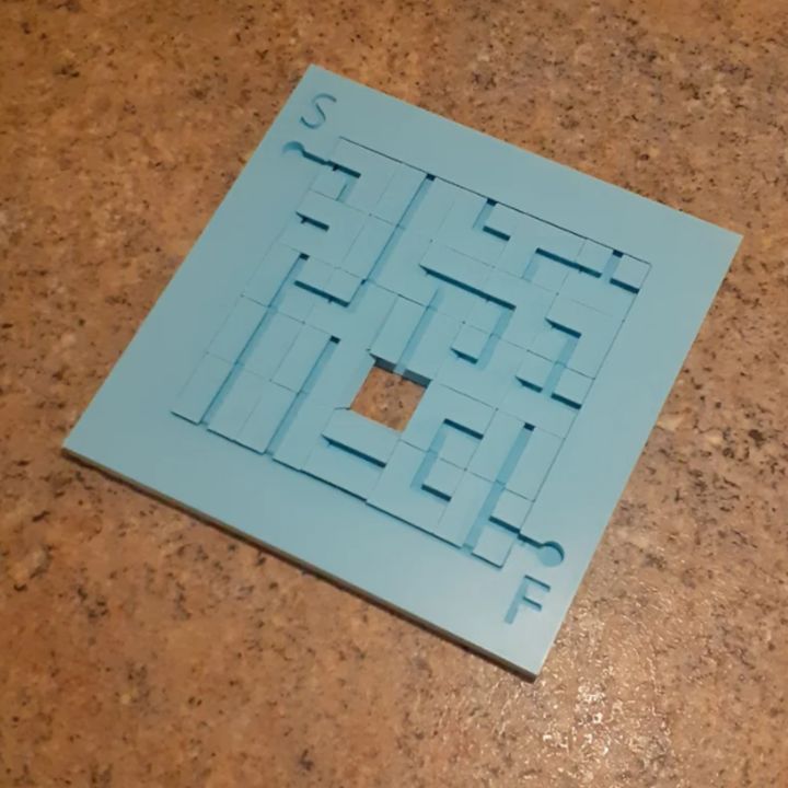 3D Printable Slider Maze Level 1 by Mazetropolis
