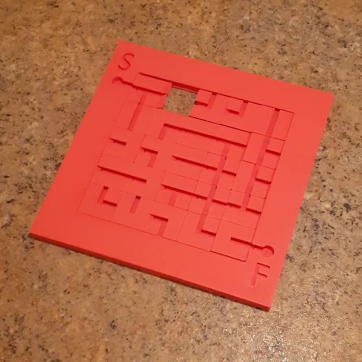3D Printable Slider Maze Level 3 by Mazetropolis