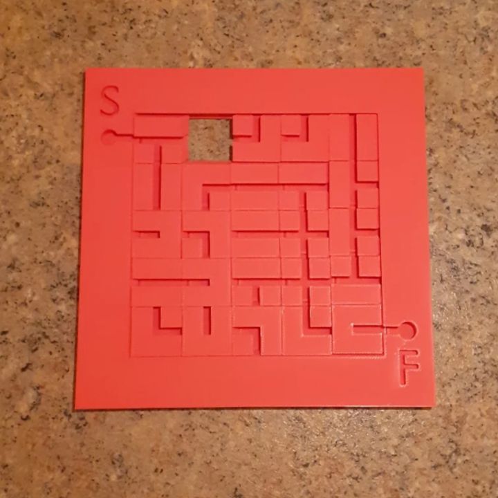 3D Printable Slider Maze Level 3 by Mazetropolis