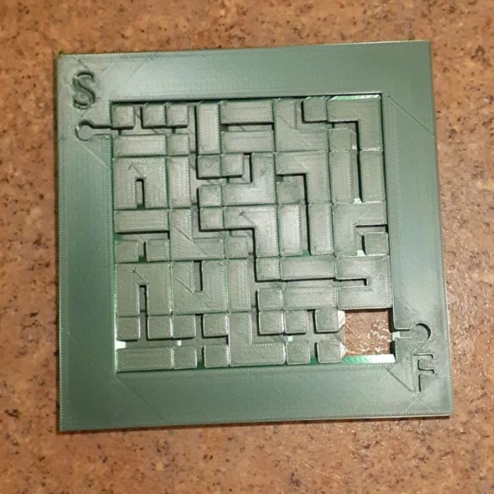 3D Printable Slider Maze Level 5 by Mazetropolis