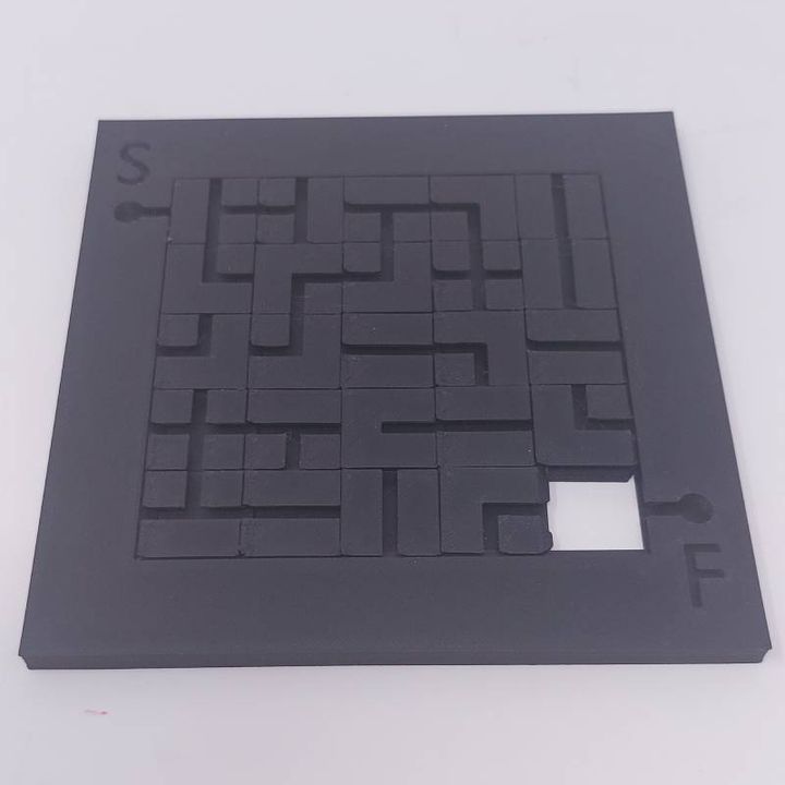 3D Printable Slider Maze Level 6 by Mazetropolis