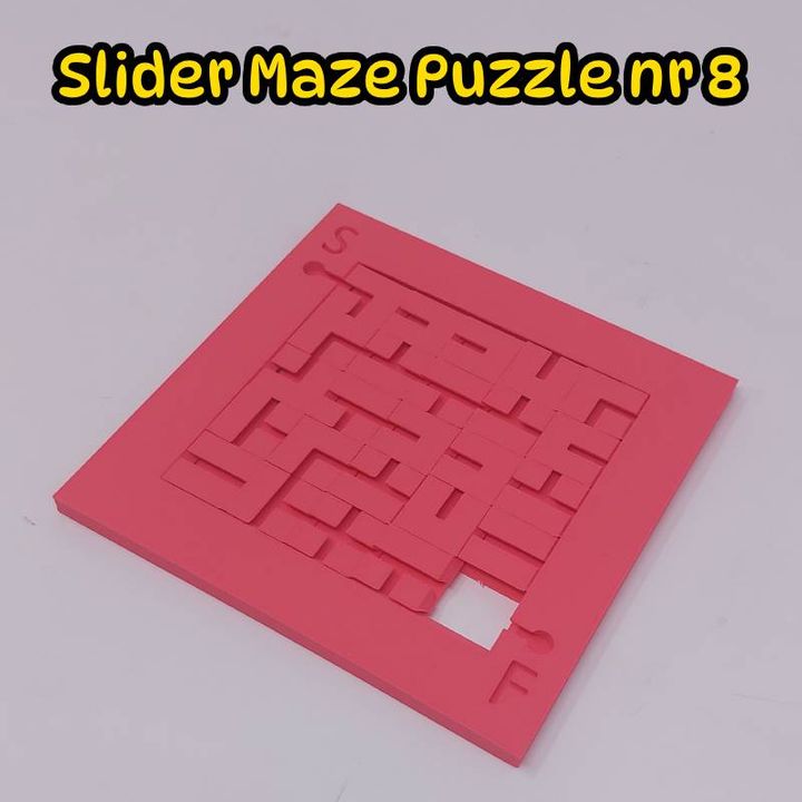 3D Printable Slider Maze Level 8 by Mazetropolis