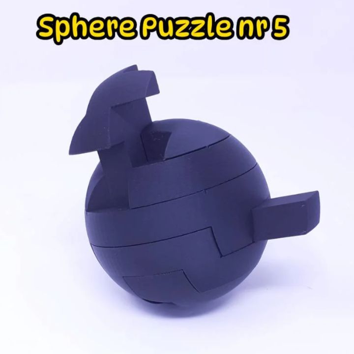 3D Printable Sphere Puzzle Level 5 by Mazetropolis