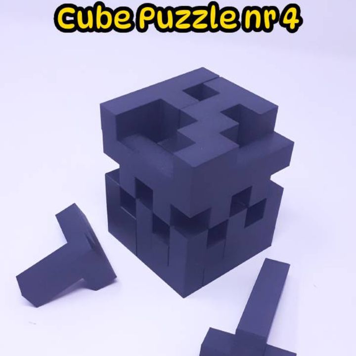 3D Printable Cube Puzzle nr 4 by Mazetropolis