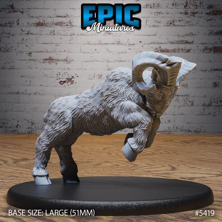 3D Printable Goat Mount Attack / Mountain Herd Animal / Mine Beast ...