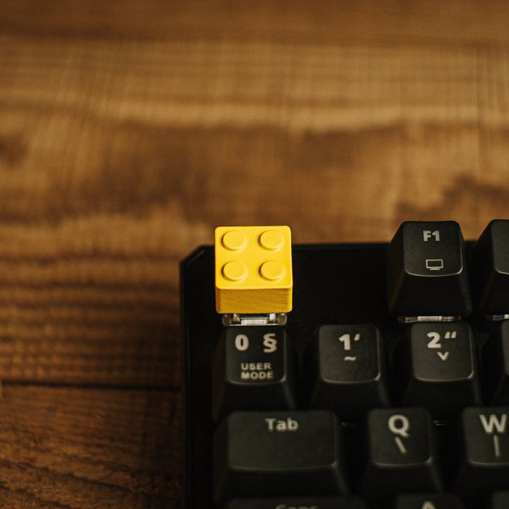 3D Printable Construction Block Artisan Keycap For Mechanical Gaming ...