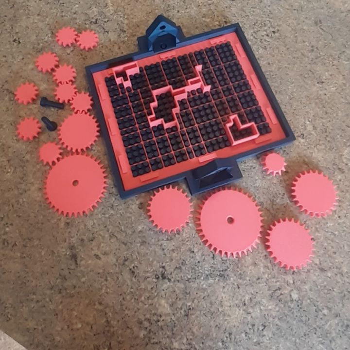 3D Printable Gear Maze Level 4 by Mazetropolis