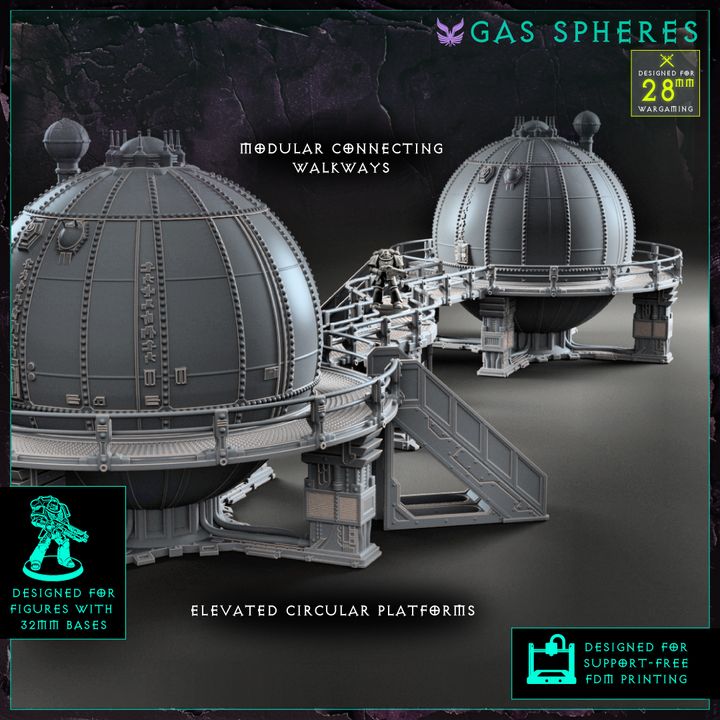 3D Printable Gas Spheres (FDM Support-Free) by Cassidy Byars