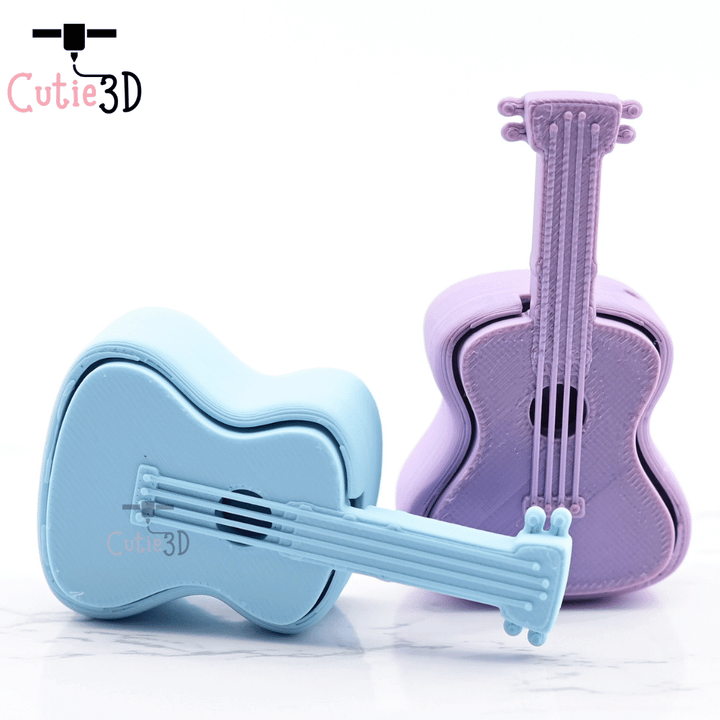 3D Printable Cutie3D Keycap Fidget Clicker Guitar Keychain - Cute ...