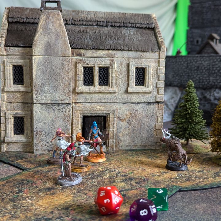 3D Printable Medieval manor house - 28mm by Timescape Miniatures