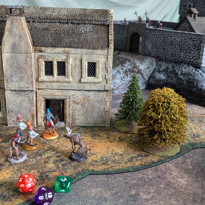3D Printable Medieval manor house - 28mm by Timescape Miniatures