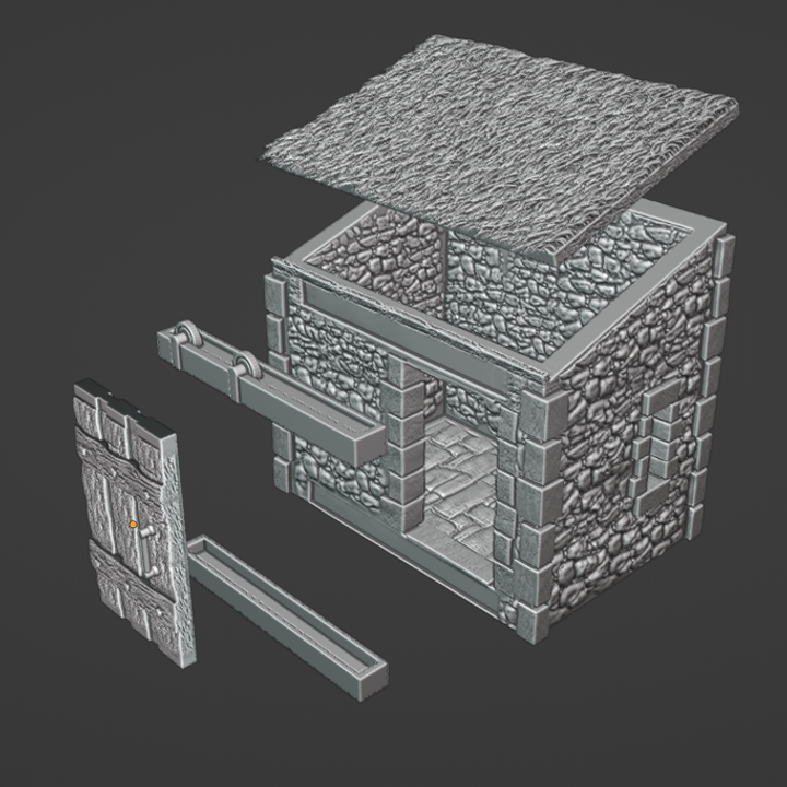 3D Printable Medieval store house by Timescape Miniatures