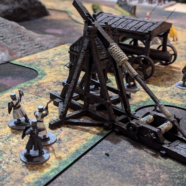 3D Printable Medieval Trebuchet - 28/32mm by Timescape Miniatures