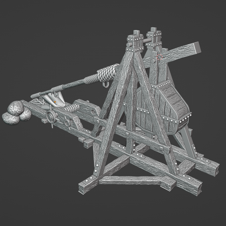 3D Printable Medieval Trebuchet - 28/32mm by Timescape Miniatures