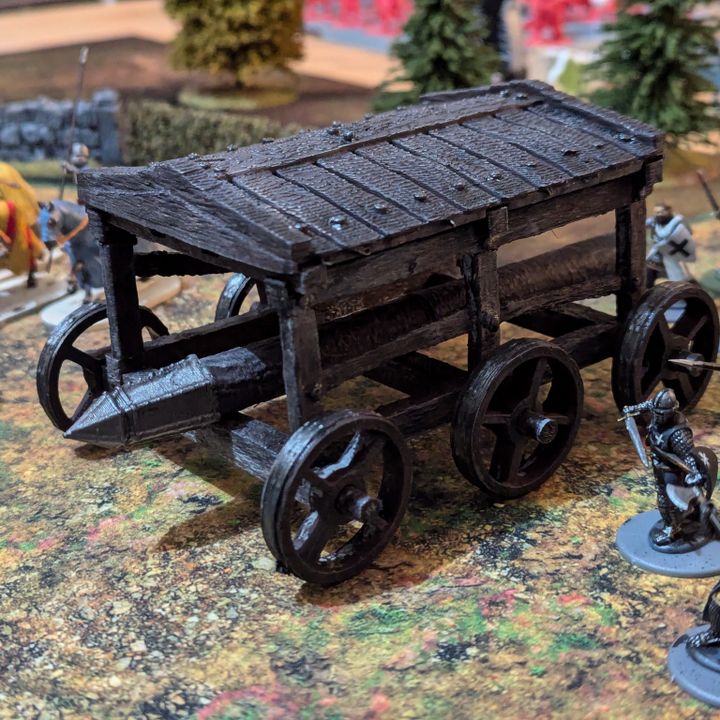 3D Printable Medieval battering ram - 28/32mm by Timescape Miniatures