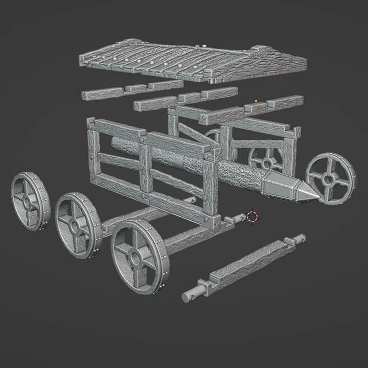 3D Printable Medieval battering ram - 28/32mm by Timescape Miniatures