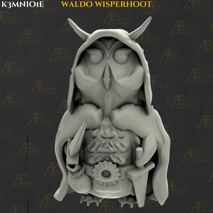 3D Printable KS3MNI01E - Waldo Whisperhoot by Aether Studios