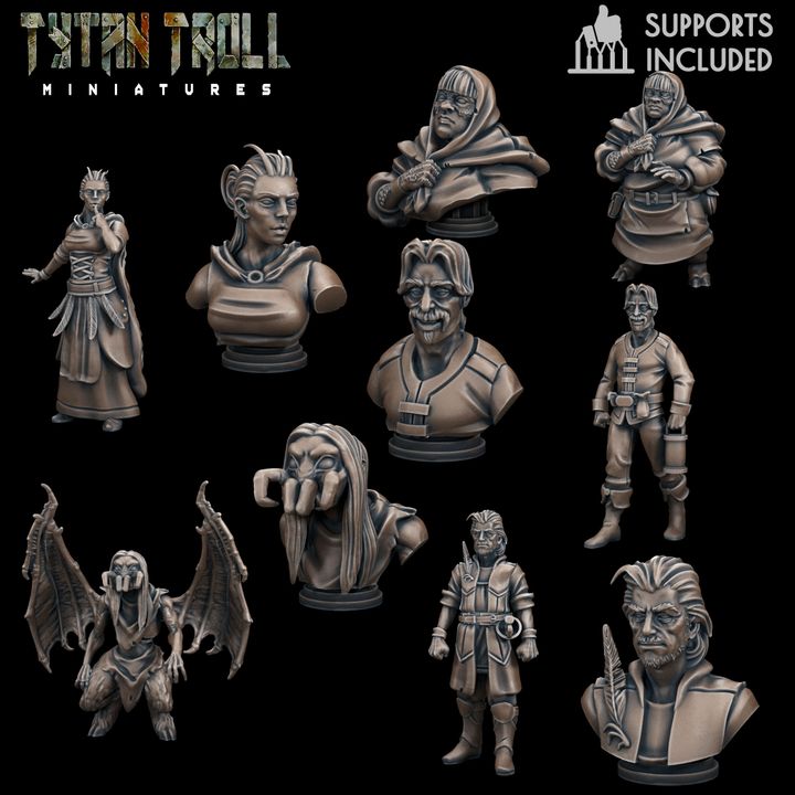 3D Printable Curse Of Strahd - Mini Bust Combo Pack 16 [Pre-Supported ...