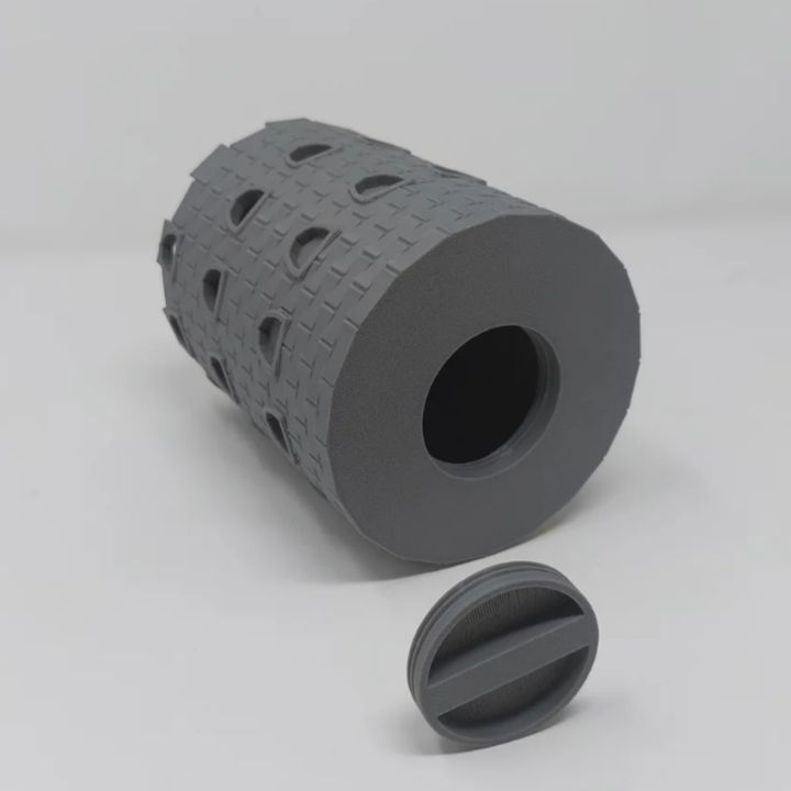 3D Printable Rolling coin tower piggy bank by Mazetropolis