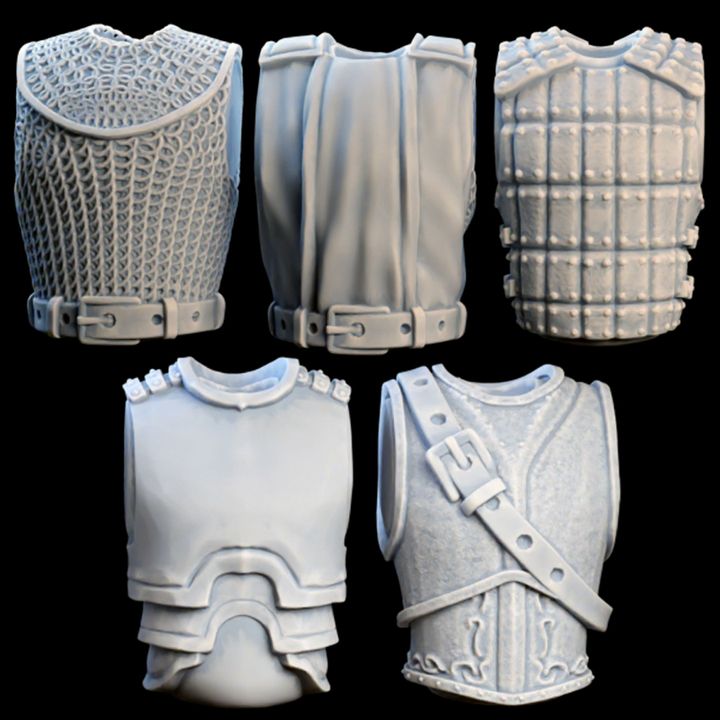 3D Printable Knight Torsos 1 - Modular Knights by YourNeighborKnight Minis