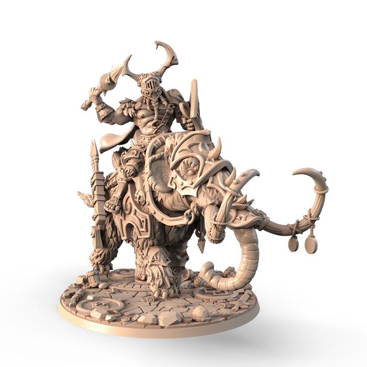 3D Printable Mammoths Riders by Signum Workshop