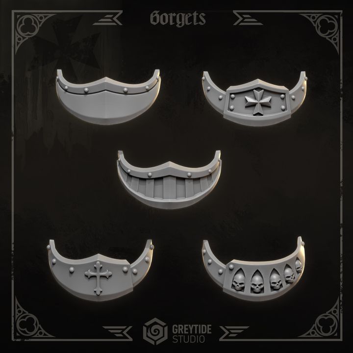 3D Printable Gorgets EC by GreyTide Studio