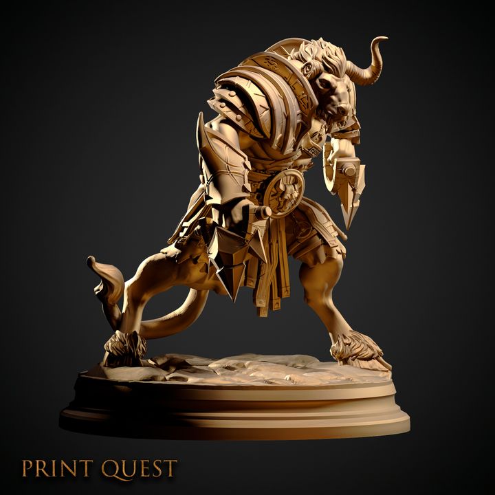 3D Printable Minotaur №2 by Print Quest