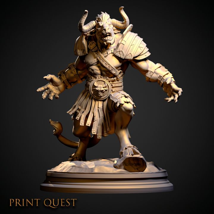 3D Printable Minotaur №3 by Print Quest
