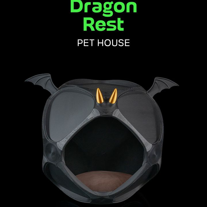 3D Printable Dragon Rest Pet House by Stlflix