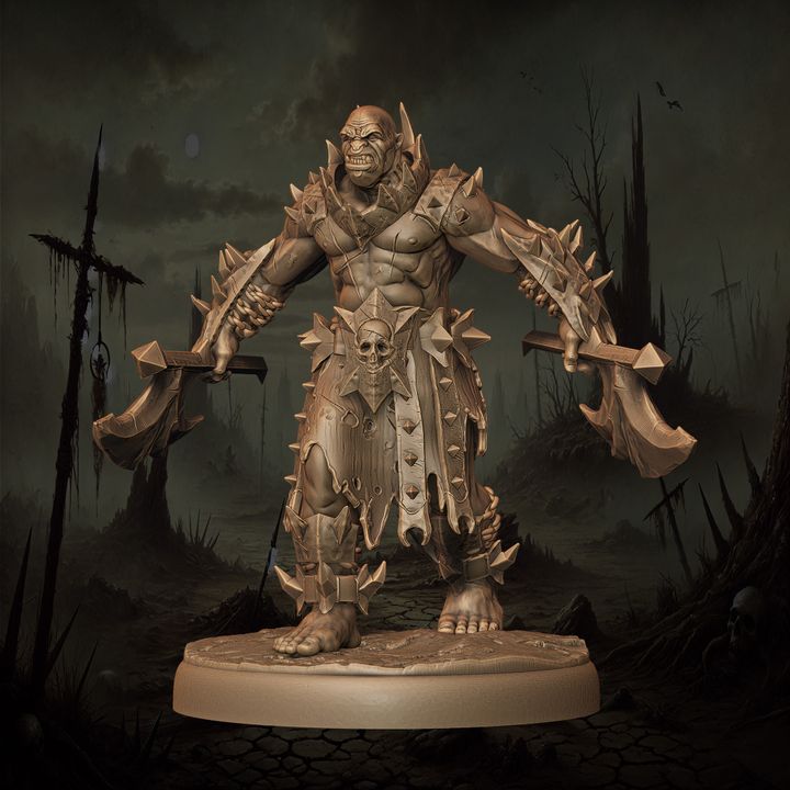 3D Printable Orc Berserker - 10 poses & 1 mounted - Army of Darkness ...