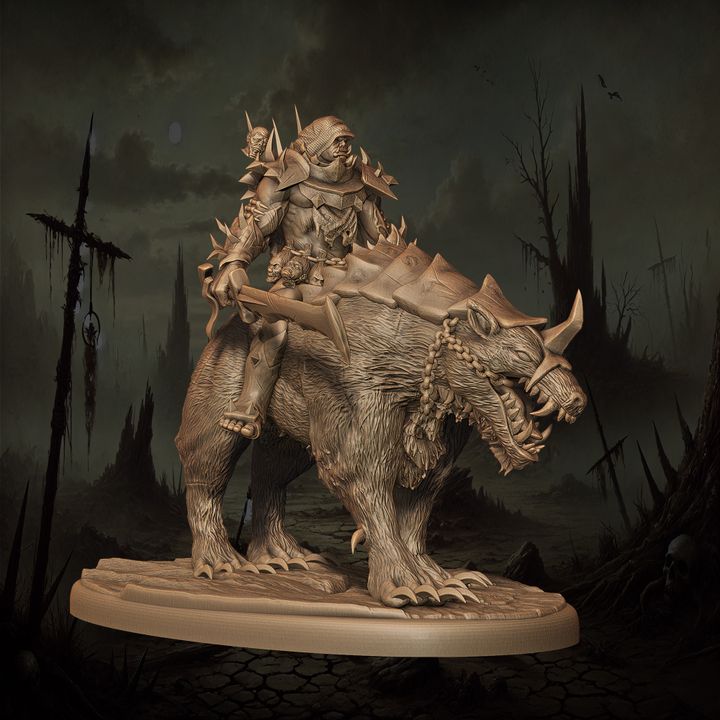 3D Printable Orc Bloodmaster - 10 poses & 1 mounted - Army of Darkness ...