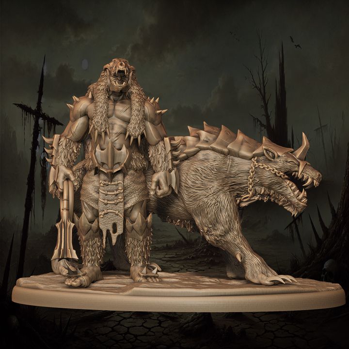 3D Printable Orc Houndmaster - 10 poses - Army of Darkness: Orcs by ...