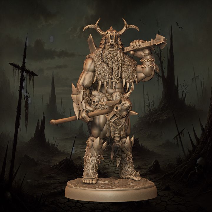 3D Printable Orc Shaman - 11 poses & 1 mounted - Army of Darkness: Orcs ...