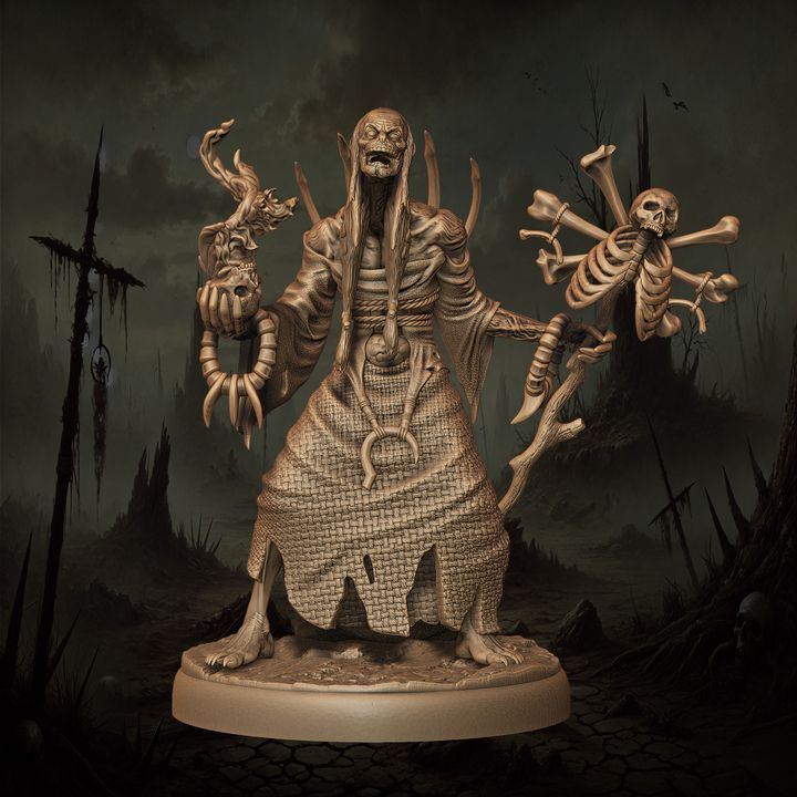 3D Printable Orc Warlock - 10 poses & 1 mounted - Army of Darkness ...